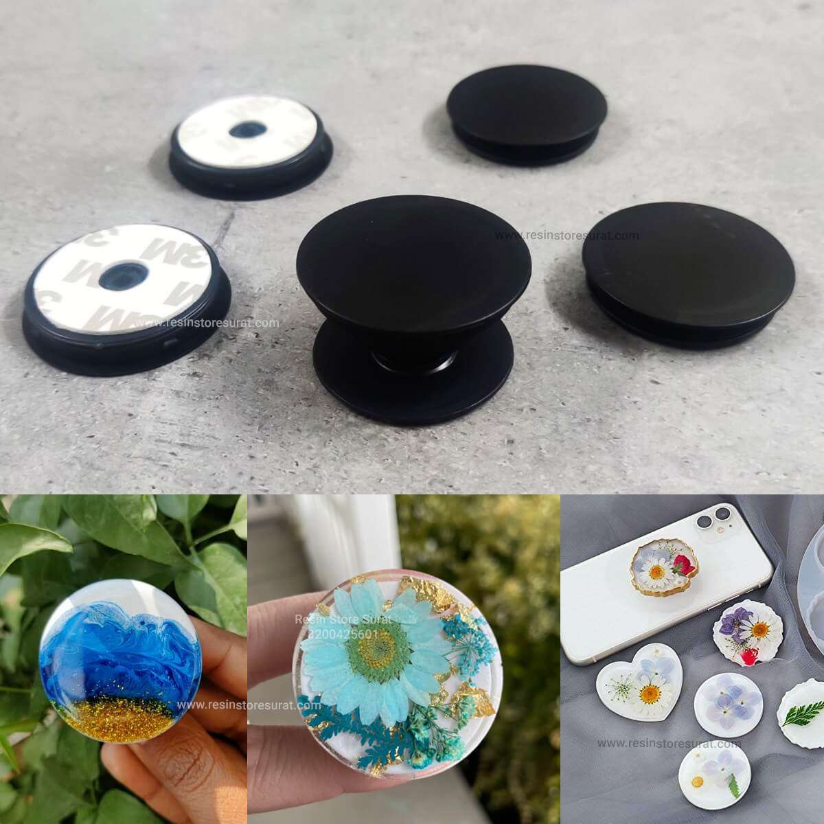 Pop Socket Black – Resin Store Surat