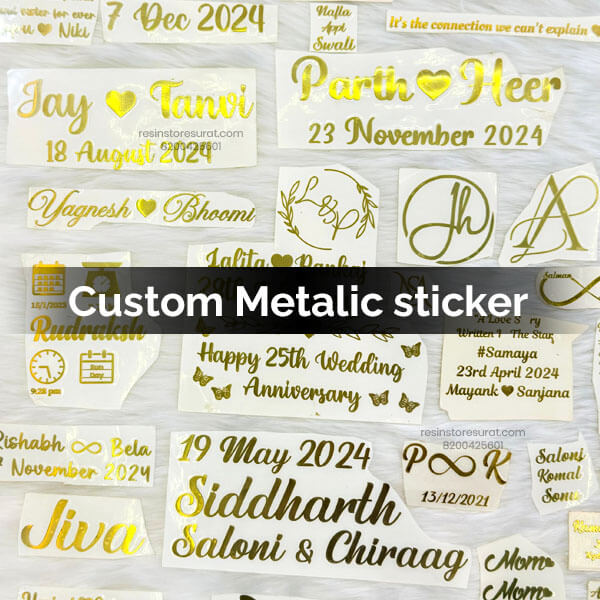 Custom Metal Sticker – Resin Store Surat