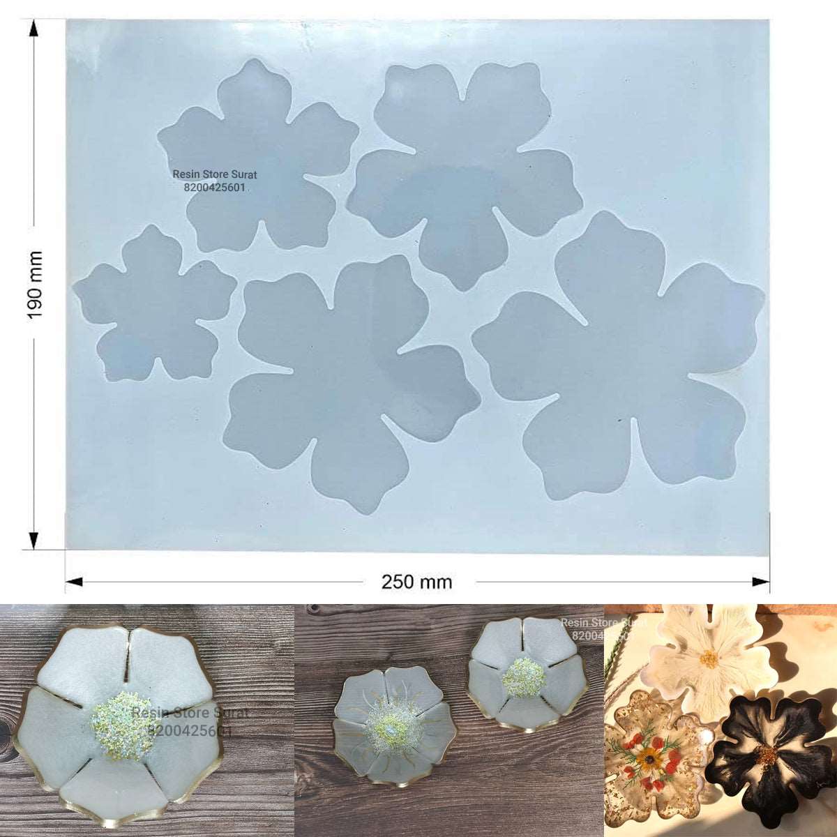 3D Flower Mould set – Resin Store Surat