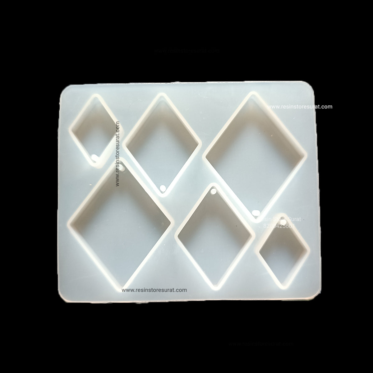 6 Cavity Diamond Mould – Resin Store Surat