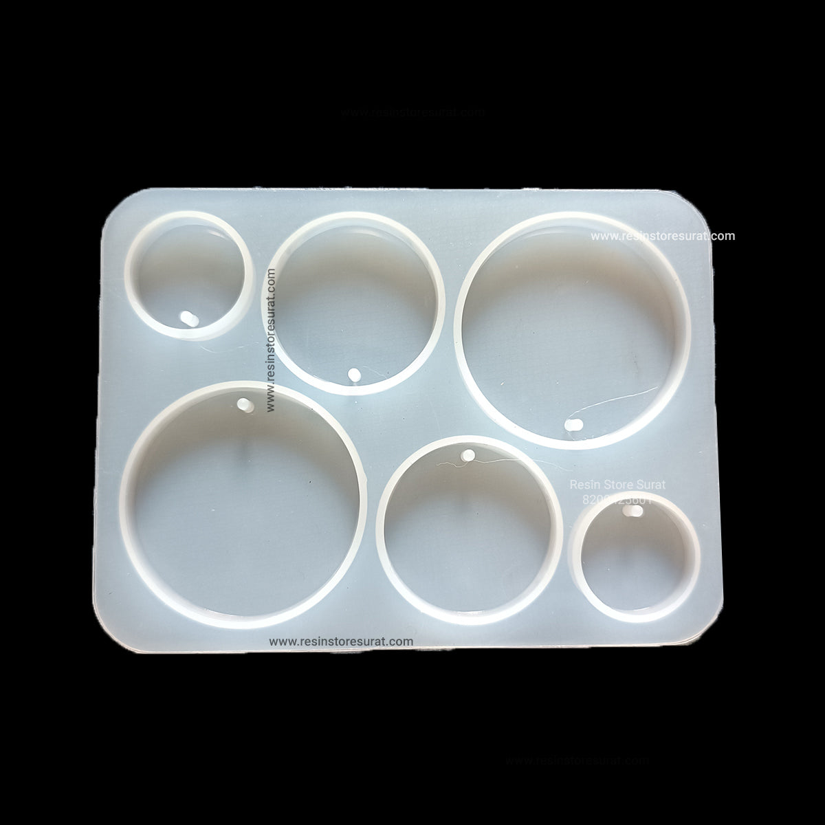 6 Cavity Round Mould – Resin Store Surat