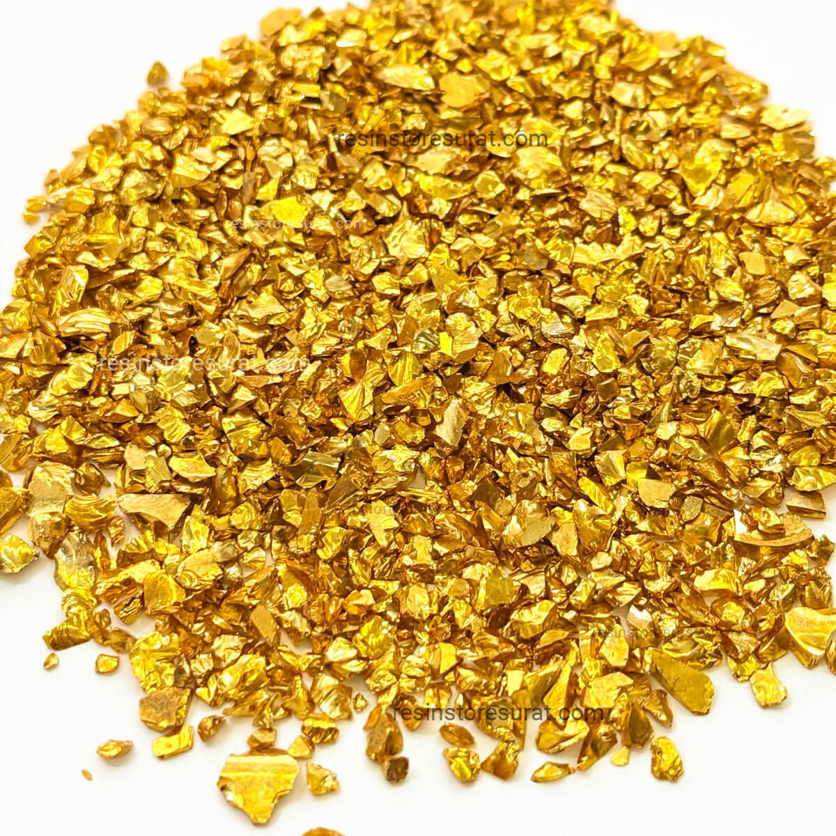 Gold metallic granule stone - 50 Grm – Resin Store Surat