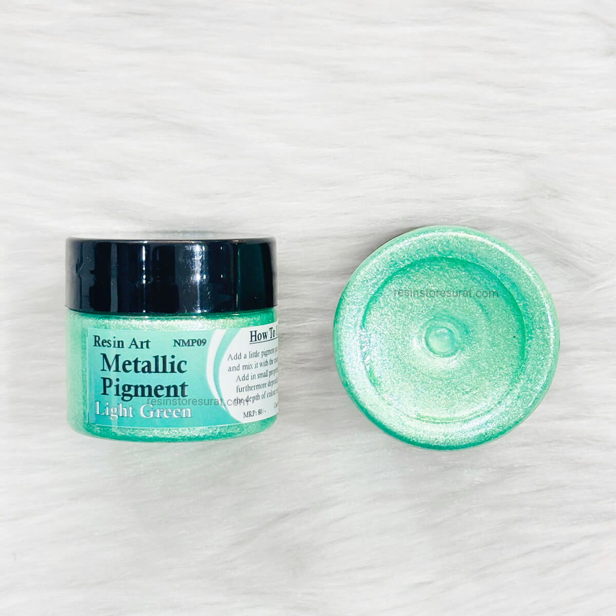 Light Green Metallic Pigment For Resin – Resin Store Surat