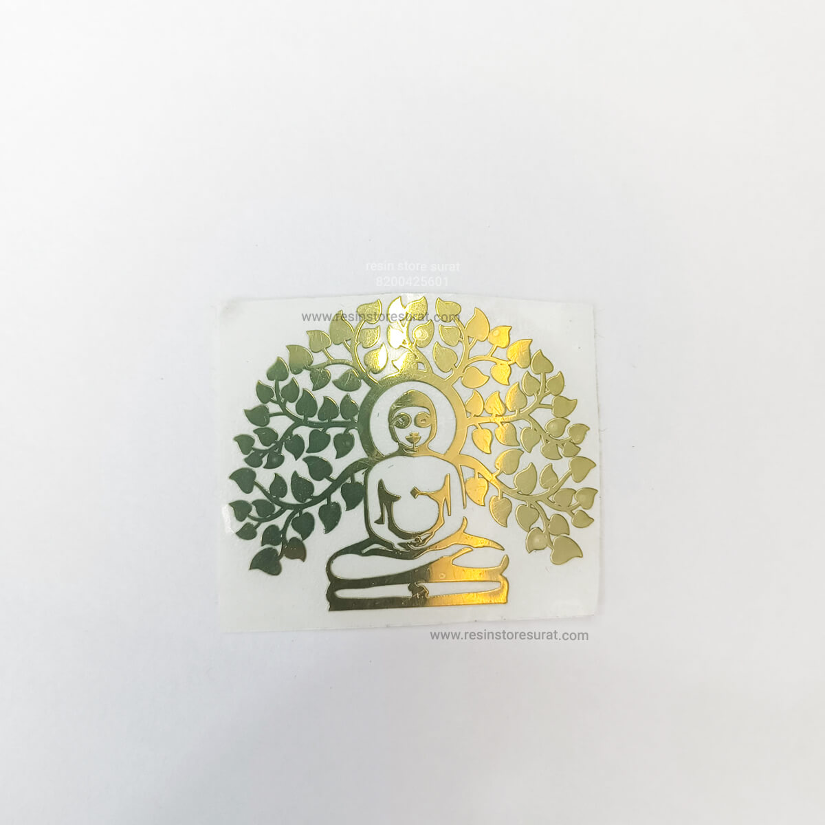 Mahavir Swami with Tree - Metal sticker – Resin Store Surat