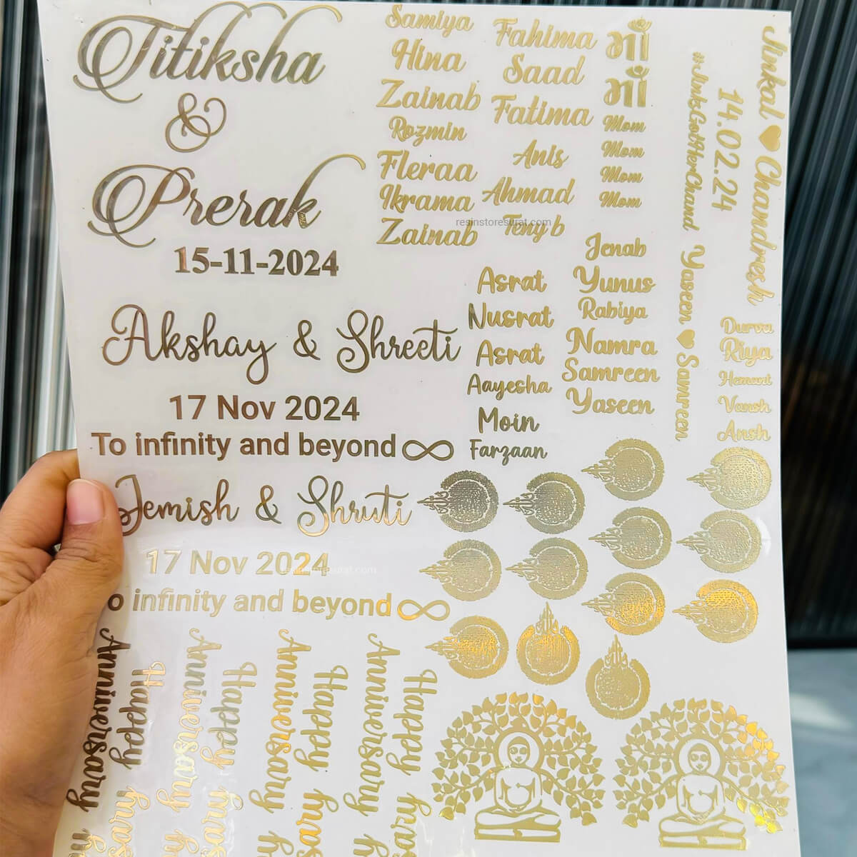 Customized Metal Sticker Sheet – Resin Store Surat