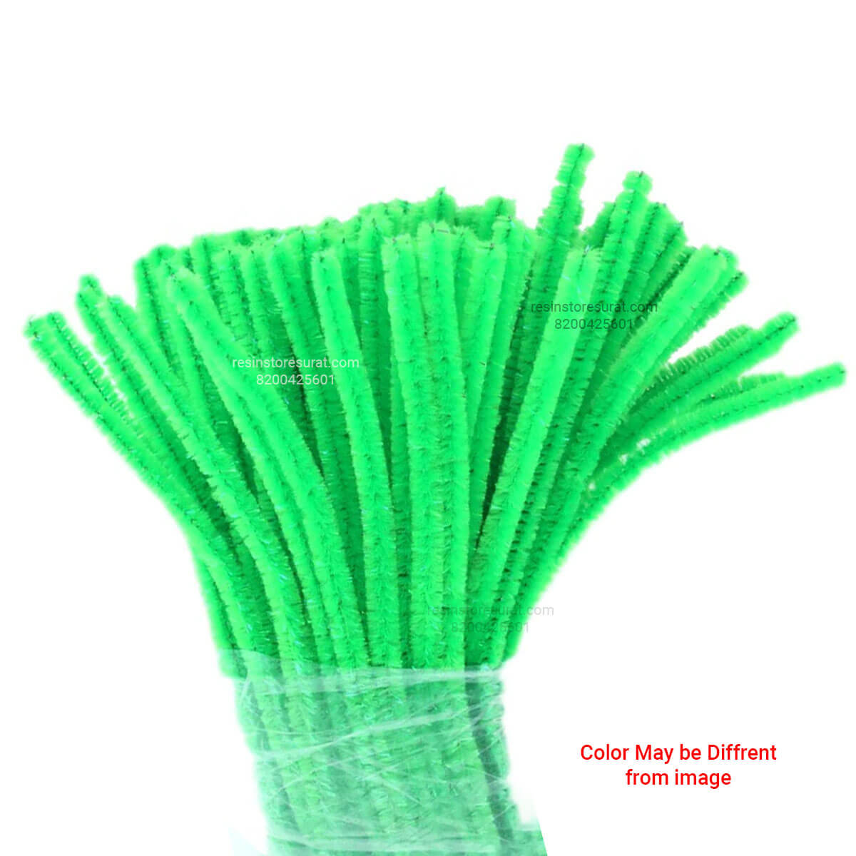 Neon Green Shimmer Glitter Pipe Cleaner – Resin Store Surat