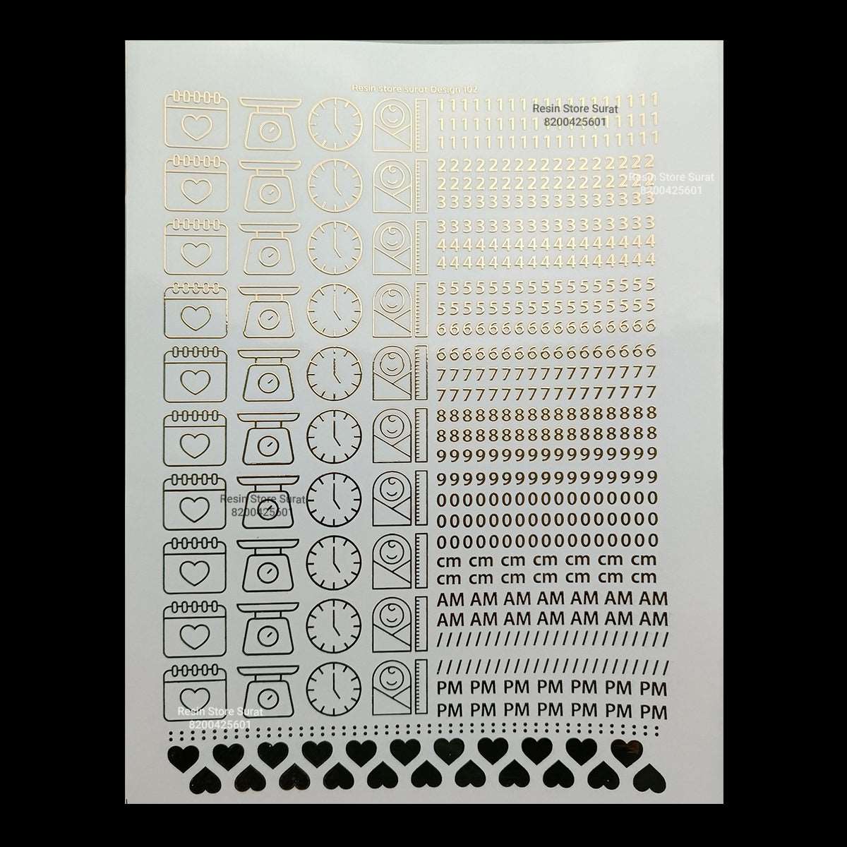 New Born Baby Embossed Sticker Sheet - A4 – Resin Store Surat