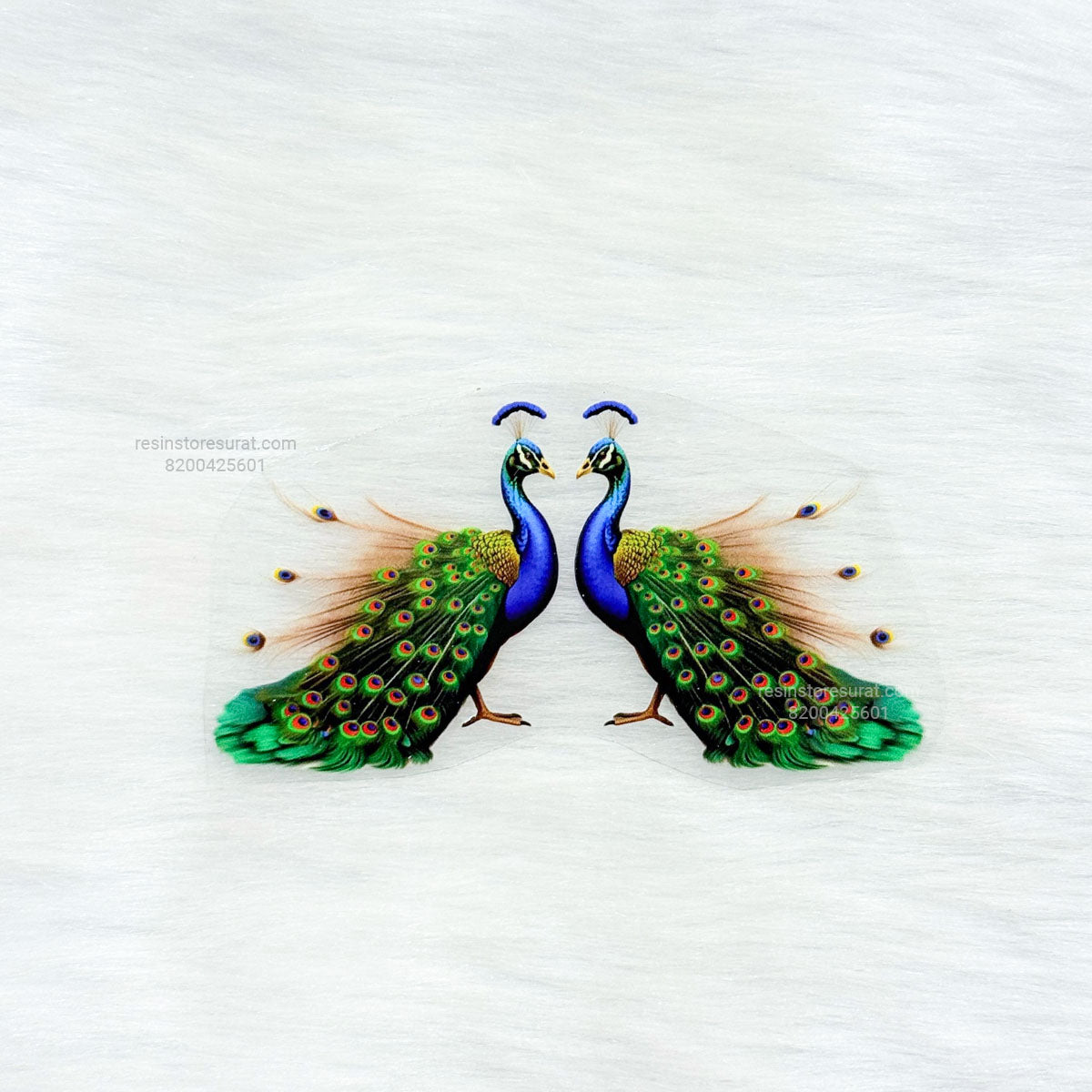 Peacock 3D UV Sticker Set – Resin Store Surat