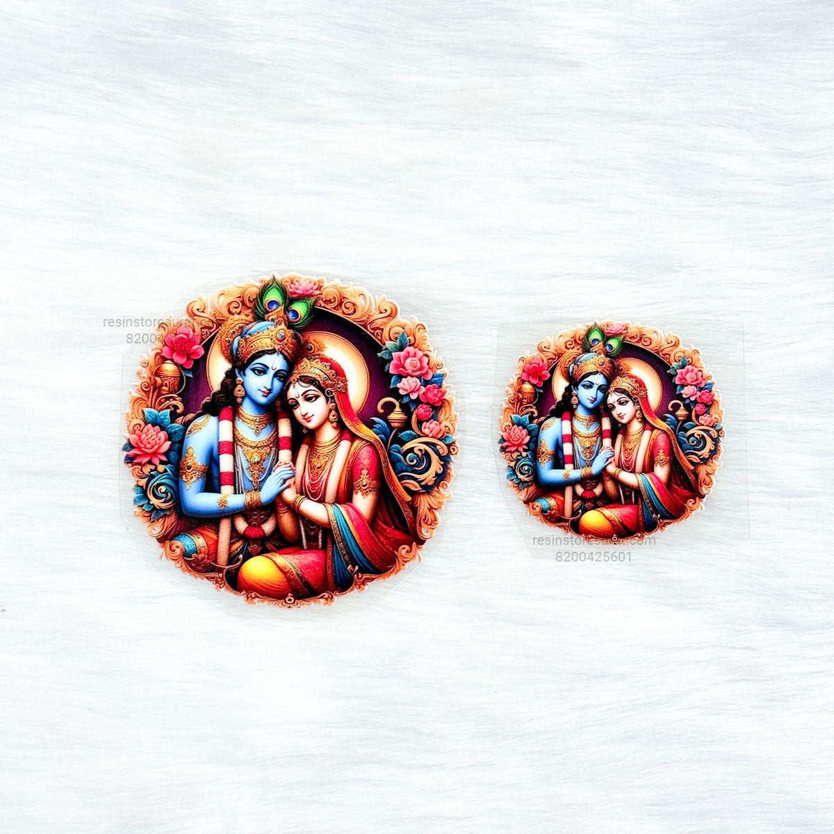 Radha Krishna 3D UV Sticker - A – Resin Store Surat
