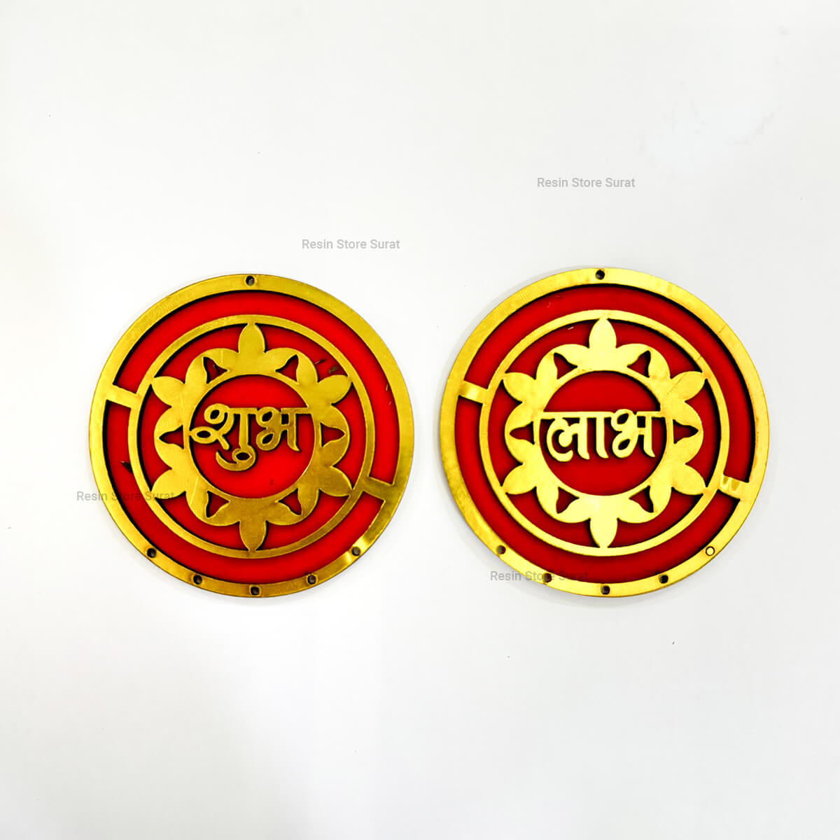 Round Shubh Labh Mdf Cutout – Resin Store Surat