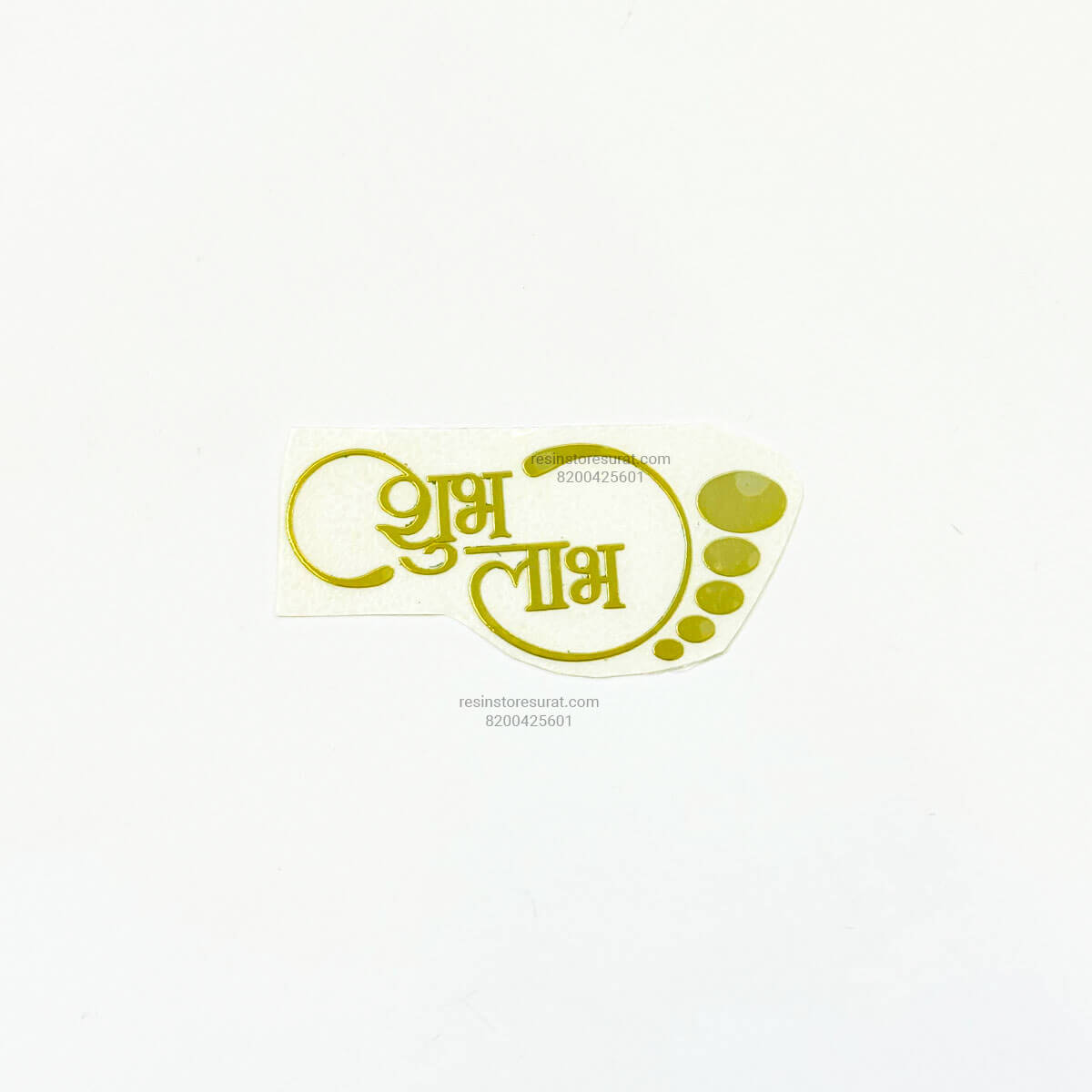 Shubh Labh Metal Sticker with foot – Resin Store Surat