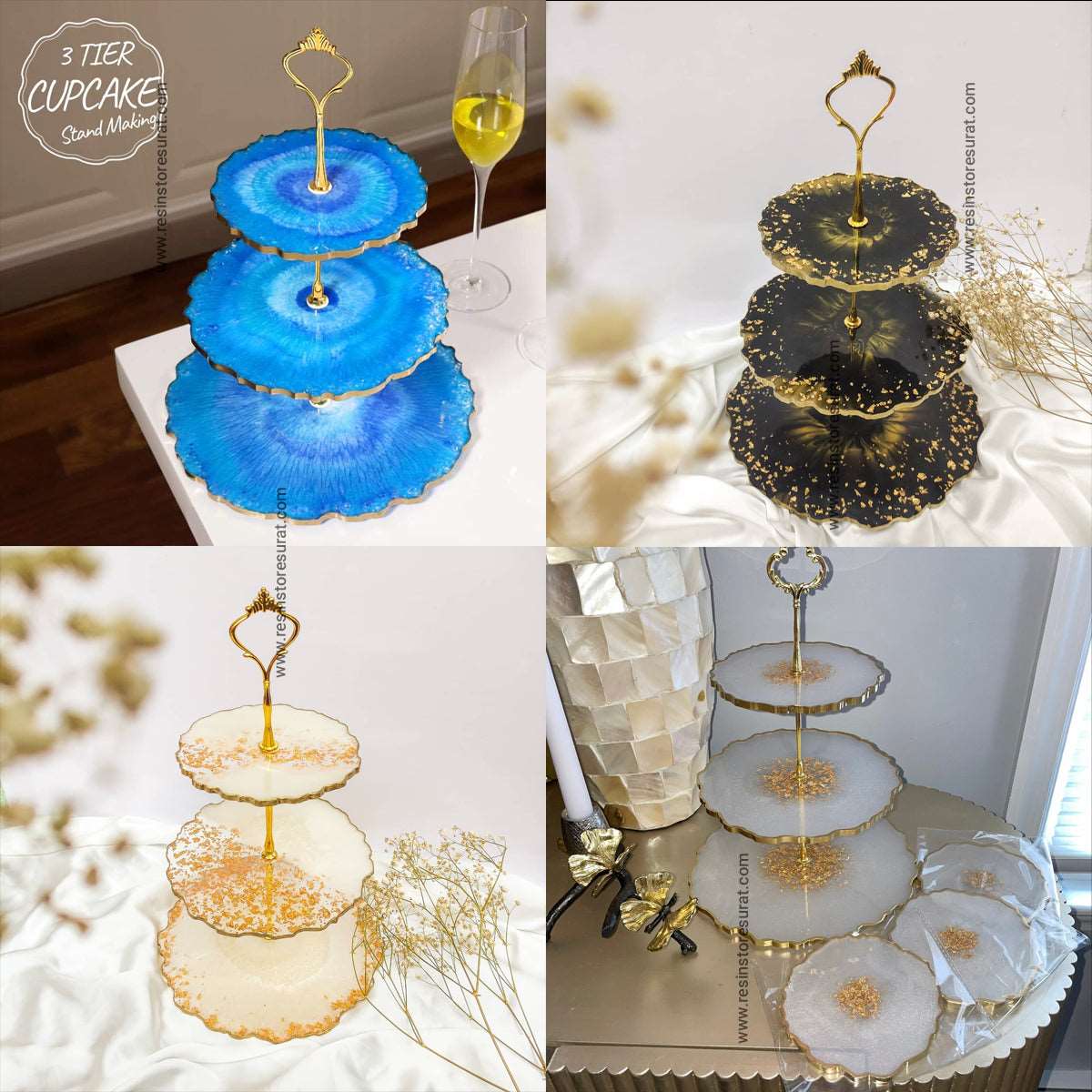 3 Tier Cake Stand mould – Resin Store Surat
