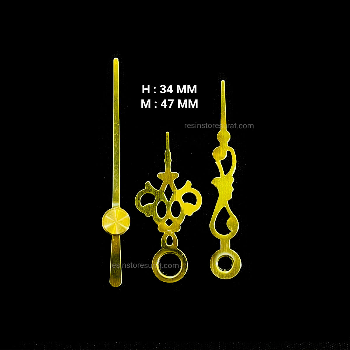 Small Gold Clock Needle - Design A – Resin Store Surat