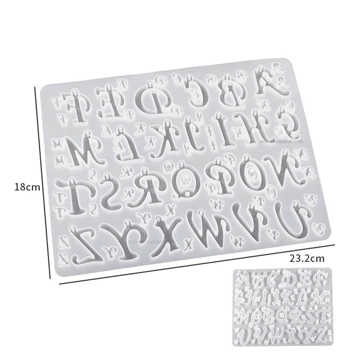 Cursive Alphabet Letter Resin Mould – Resin Store Surat