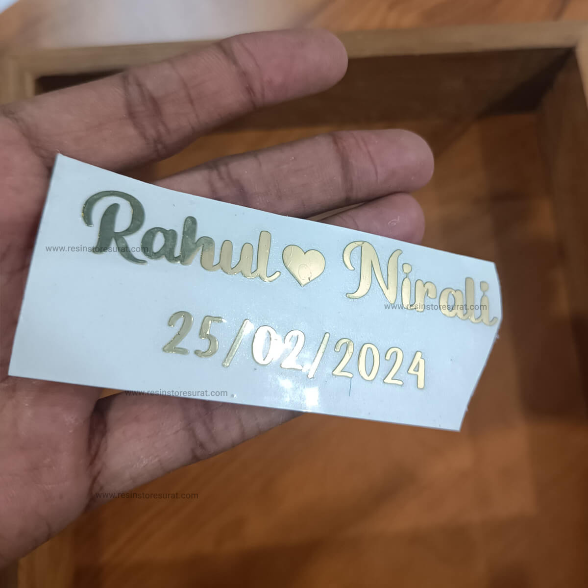 Custom Metal Sticker for Floating Frame – Resin Store Surat