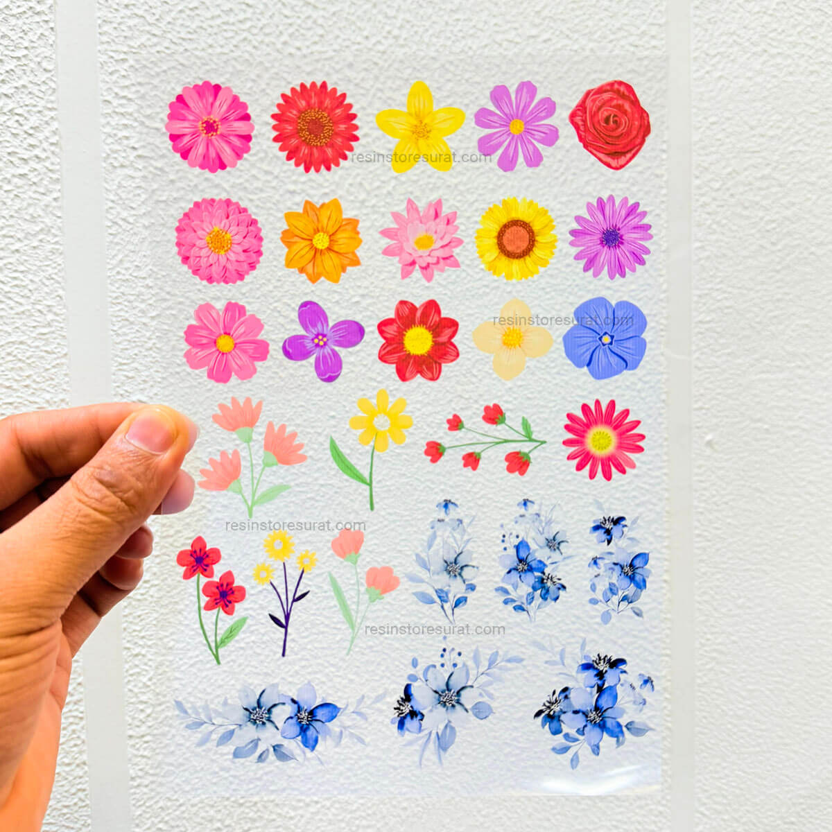 Colorful Flower - A5 Insert Sheet – Resin Store Surat