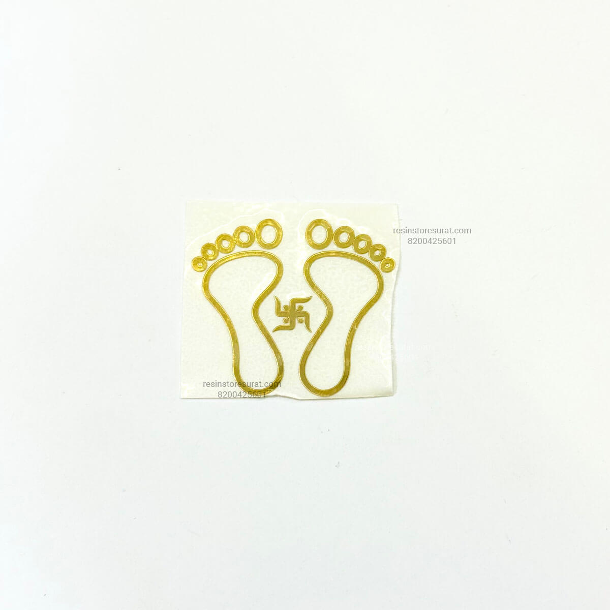 Laxmiji Foot| Laxmi Pagla Metal Sticker | Foot metalic sticker – Resin ...