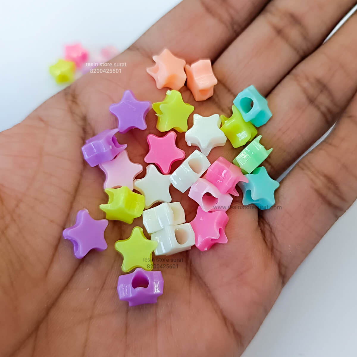 Plastic Star Beads – Resin Store Surat