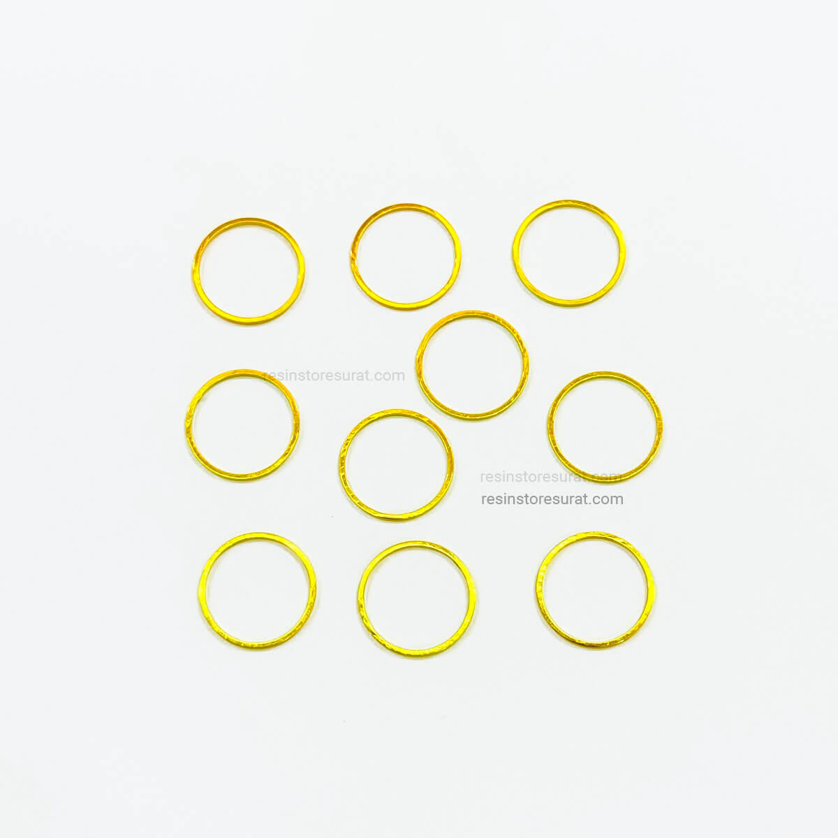 Round Gold Bezel Frame - 10 Pcs | 18 MM – Resin Store Surat
