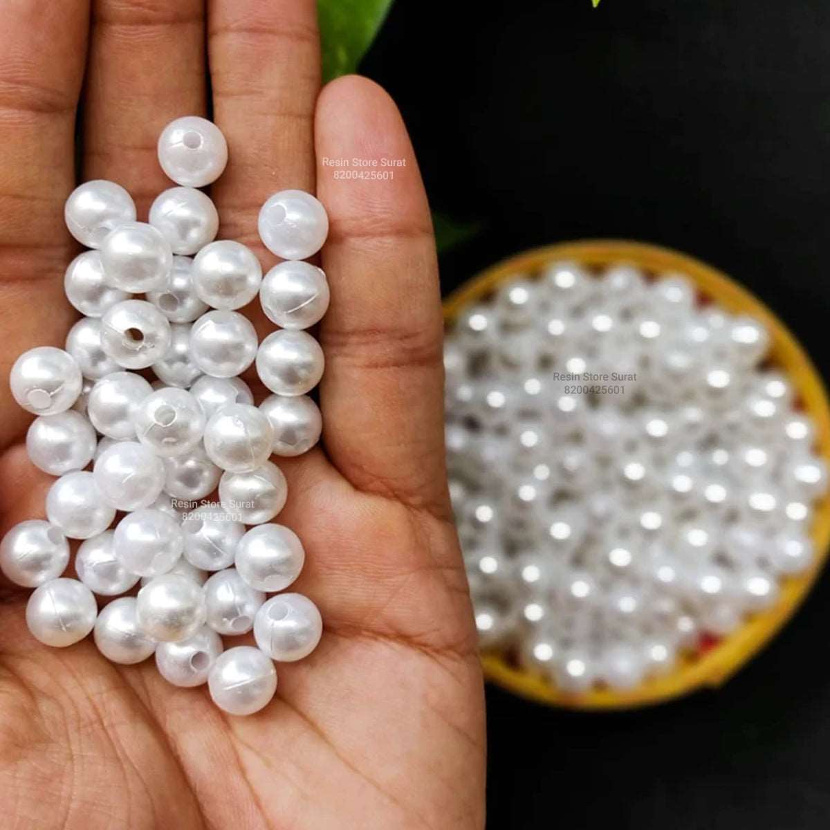 White Pearl Beads – Resin Store Surat